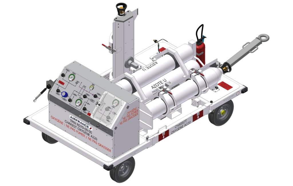 TMH RD79 - Two bottles oxygen trolley - TECHMAN-HEAD